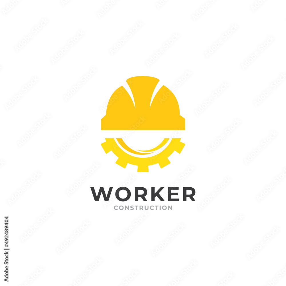 Vector de Stock Element logo vector, Construct logo vector template. Helmet construction and ...