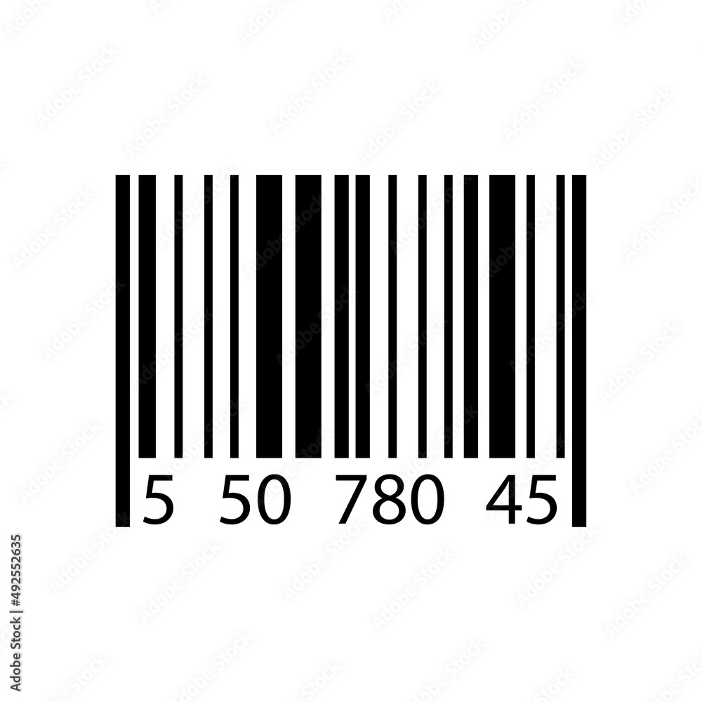Realistic bar code icon. A modern simple flat barcode. Marketing, the ...