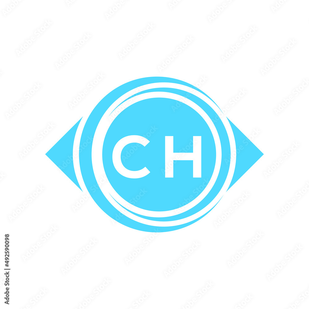 ch letter logo design on white background. ch creative initials letter ...