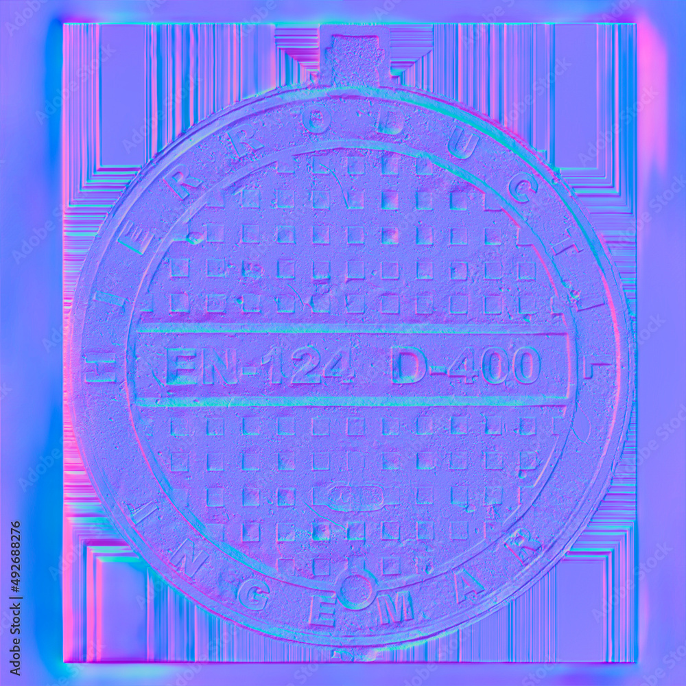 normal map, manhole cover Stock Illustration | Adobe Stock