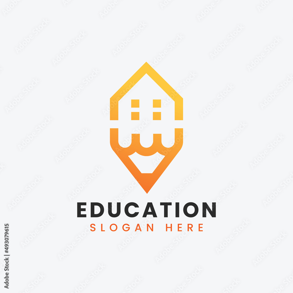 Educational logo design vector, creative educational logo design ...
