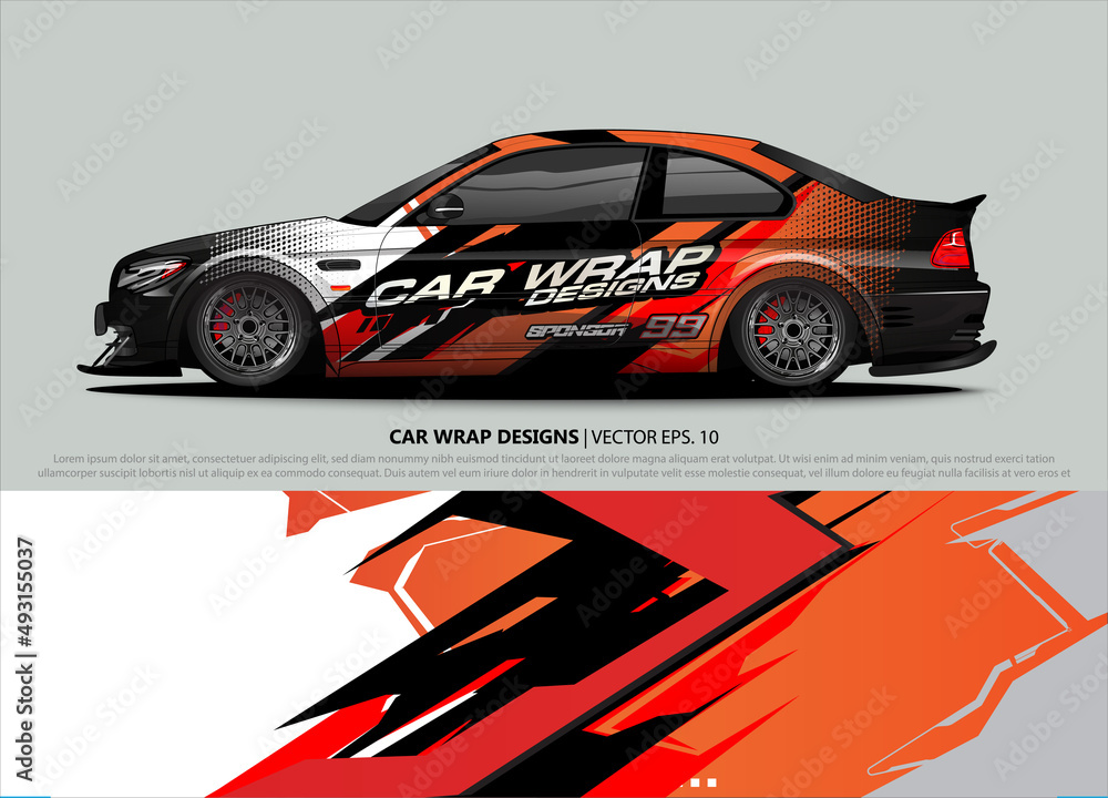 race car Livery for vehicle wrap design vector Stock Vector | Adobe Stock