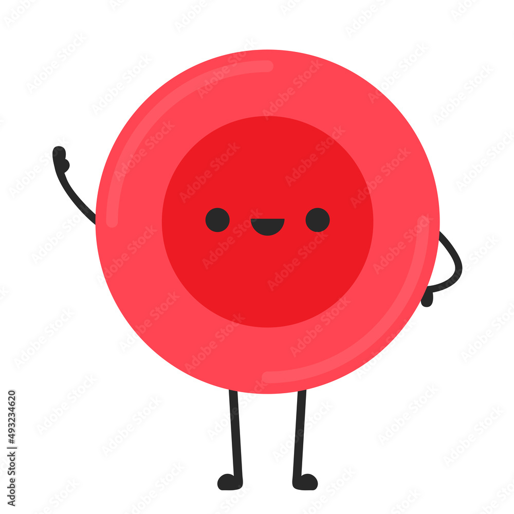 Red blood cell character design. Red blood cell vector. free space for ...