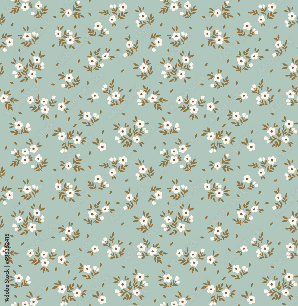 Cute floral pattern in the small flower. Seamless vector texture ...