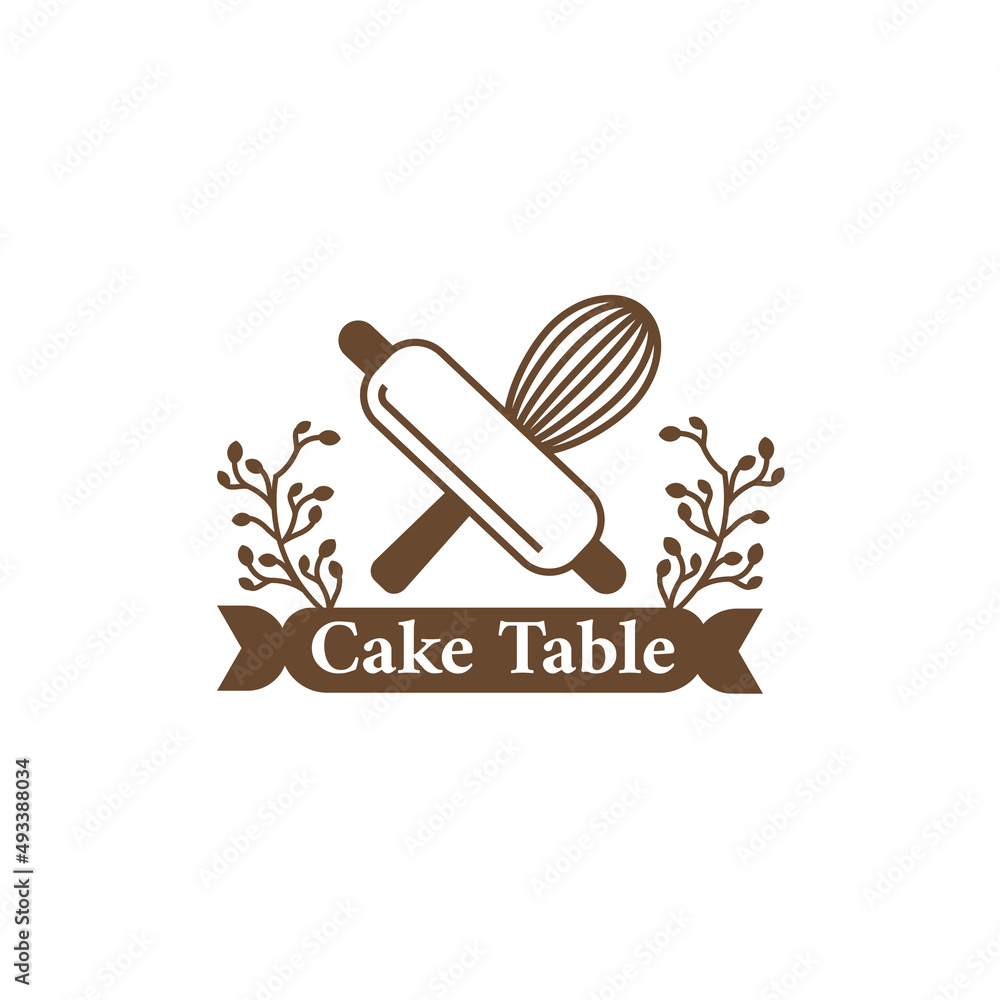 Simple and elegant homemade bakery logo. cake and bakery shop vector ...