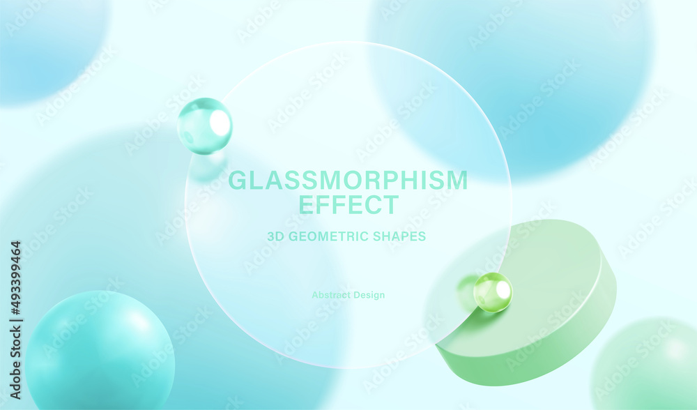 Geometric glassmorphism template Stock Vector | Adobe Stock