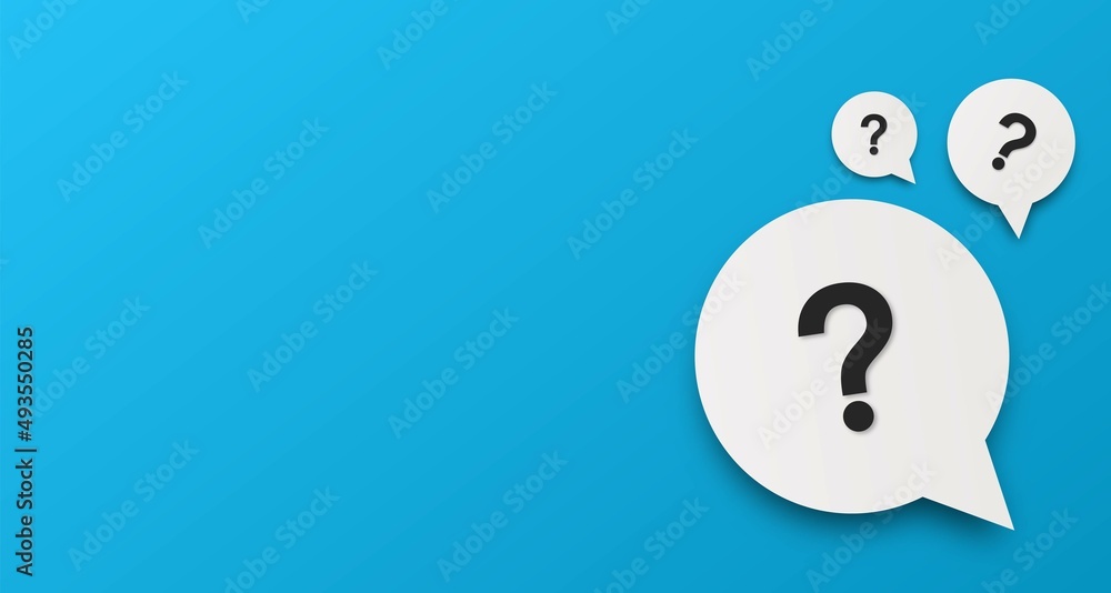 Blue question mark background with text space. Quiz symbol. Stock ...