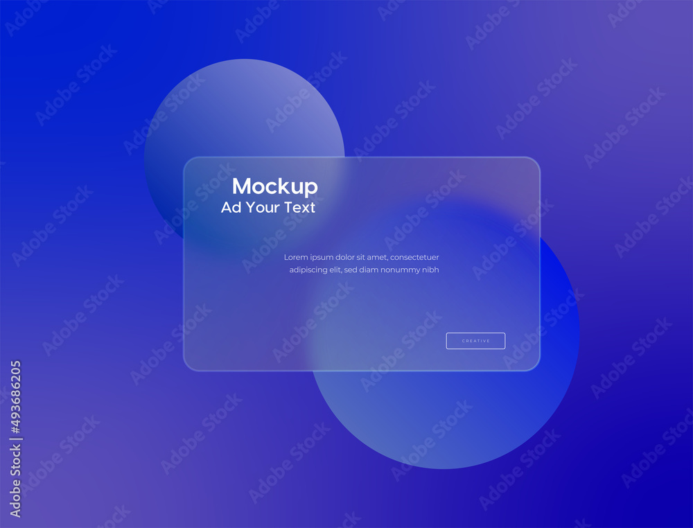 Glassmorphism. Abstract background. Design template of flyer, banner ...