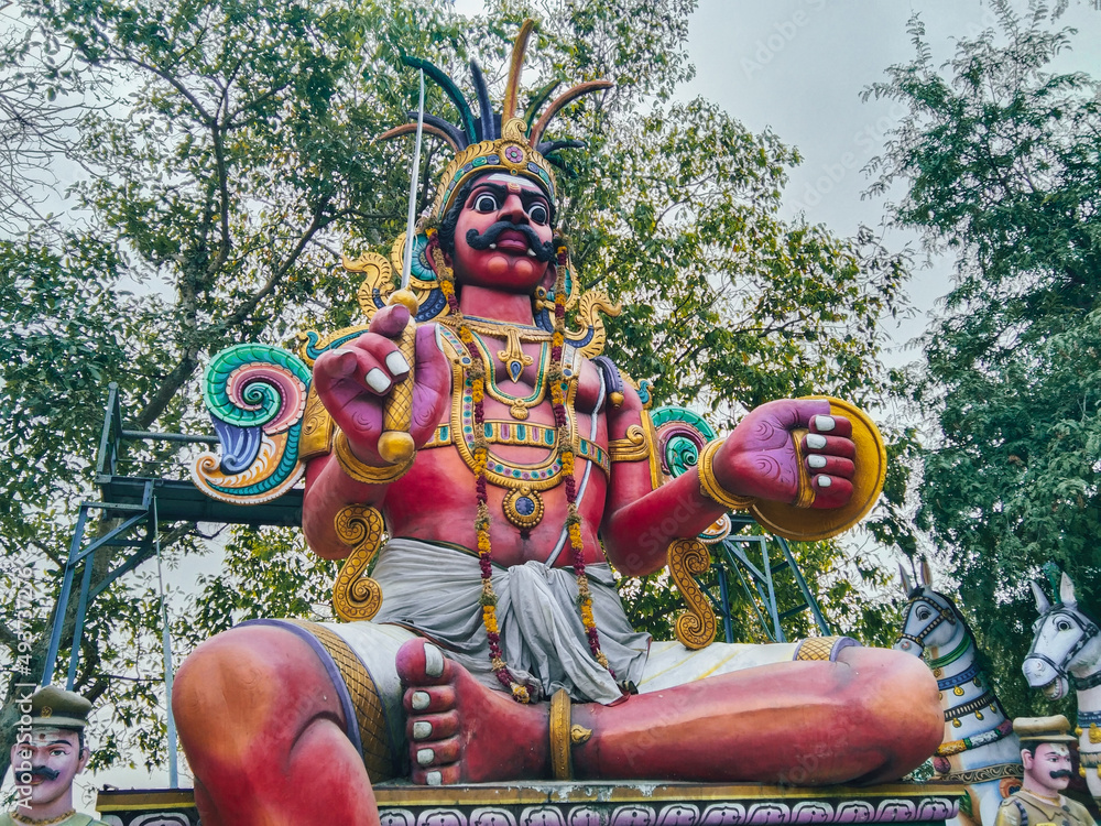 Hindu Temple Ayyanar God Statue Stock Photo | Adobe Stock