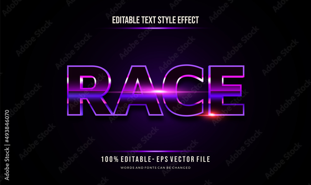 Editable modern text effect. Text style effect. Editable fonts vector ...