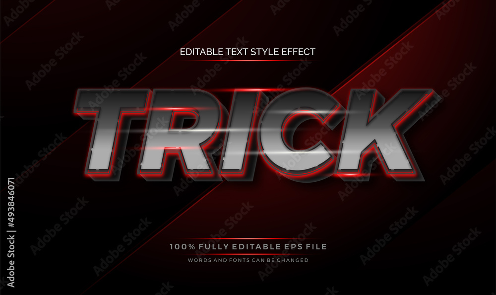 Vector de Stock Editable modern text effect. Text style effect ...