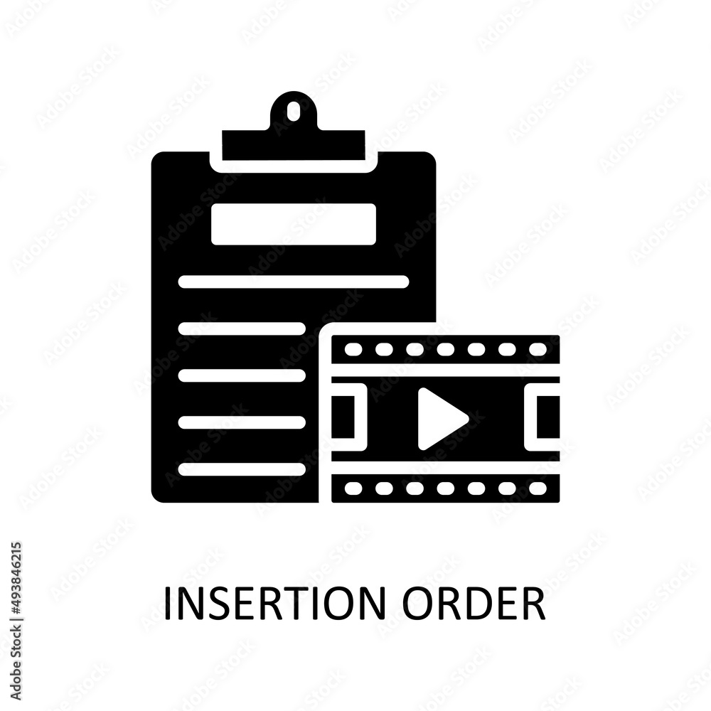 Insertion Order Vector Solid icons for your digital or print projects ...