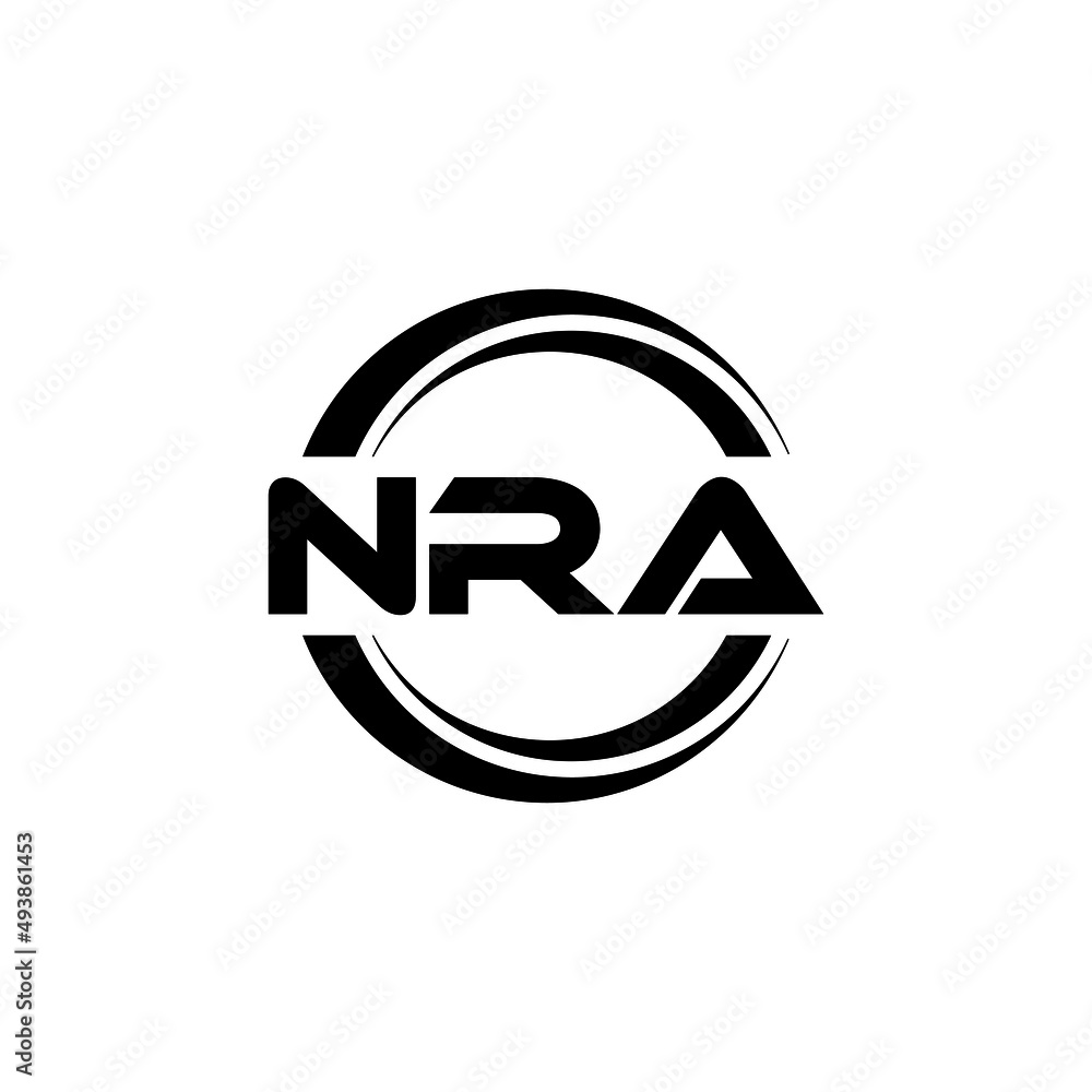NRA letter logo design with white background in illustrator, vector ...