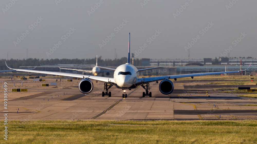 Delta Air Lines Airbus A350-941 taxiing at Beijing Capital ...