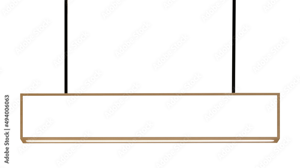 Hanging wooden billboard mockup isolated on white background. Template ...