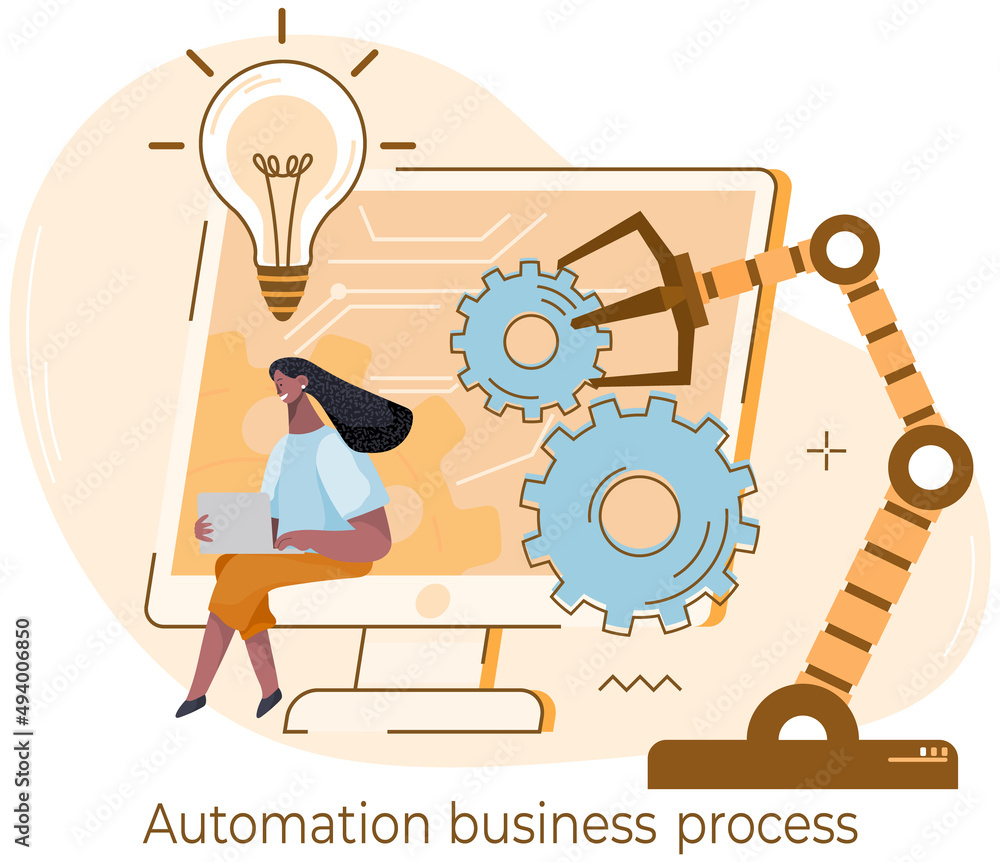 Automation business process. Company strategy creating. Work ...
