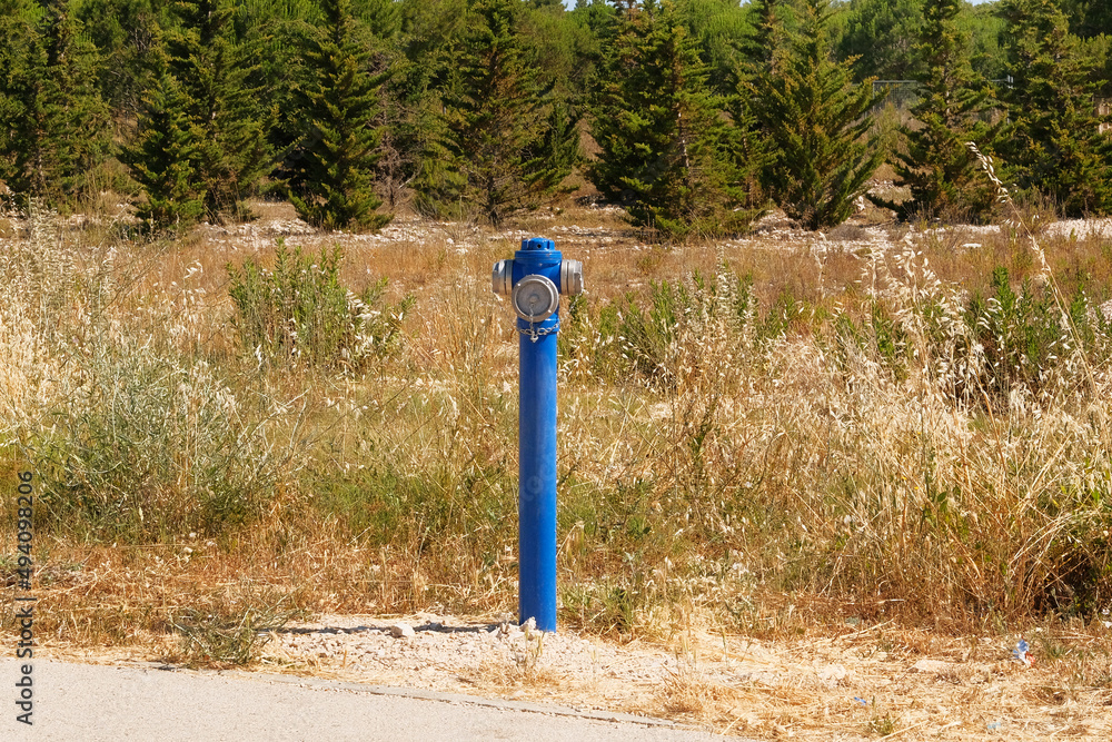 Fire hidrant for emergency fire access. Typical red fire hydrant. Stock ...