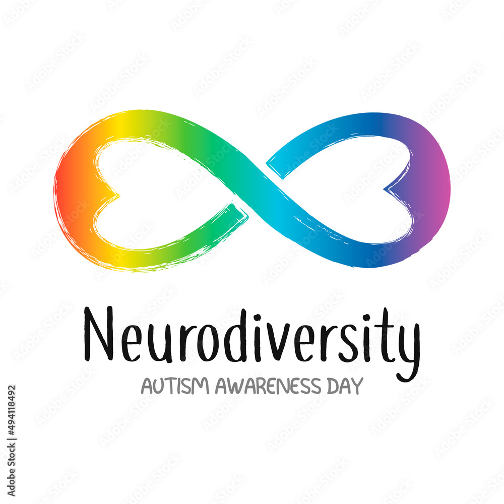 World Autism Awareness Day Concept vector design. Neurodiversity symbol ...