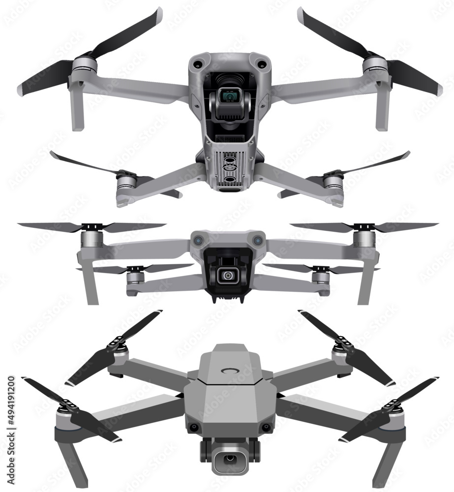 Drone vector graphics, editable drone vectors, professional drones ...