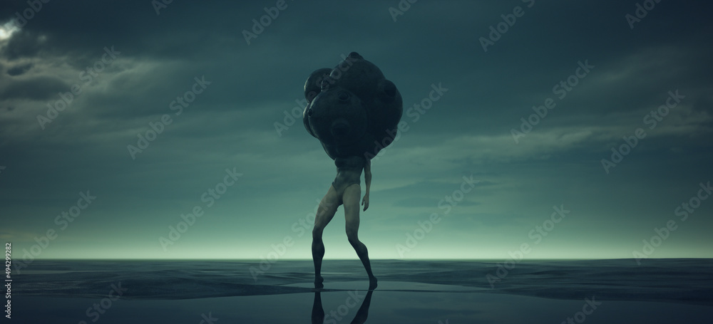 Alien Mind Control Body Snatcher Outer Space Woman Post Apocalyptic Sci ...