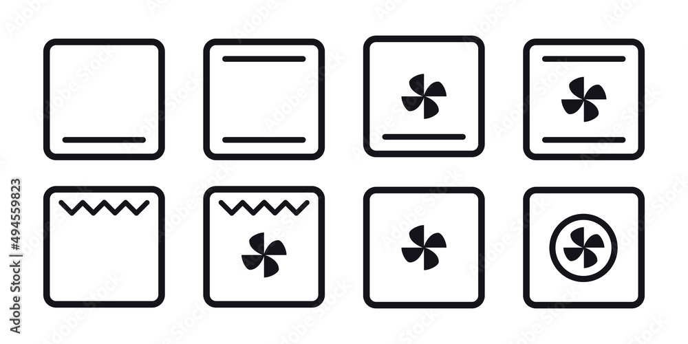 Oven symbols mode settings vector icons Stock Vector | Adobe Stock