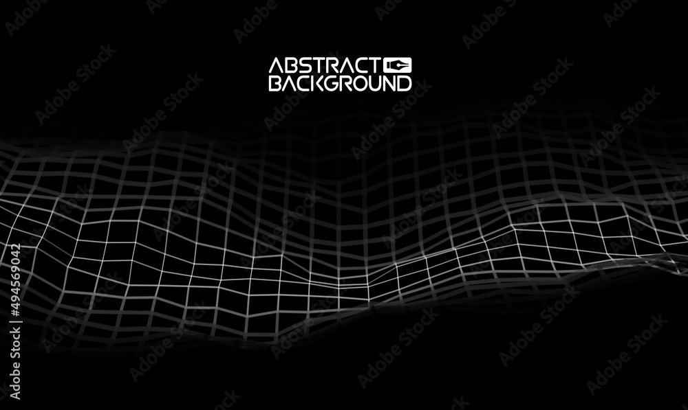 Data technology abstract futuristic illustration . Low poly shape with ...