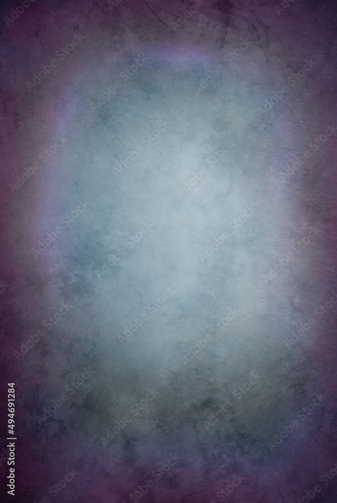 Painted studio background or backdrop of shades of blue, purple ...