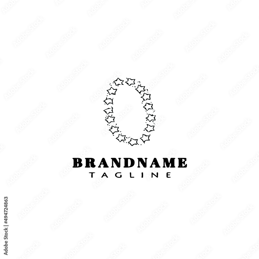 hawaiian lei logo cartoon icon design template black isolated vector ...