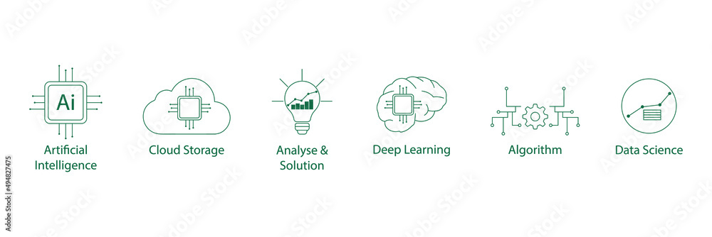 artificial intelligence, cloud storage, analysis and solution, deep ...