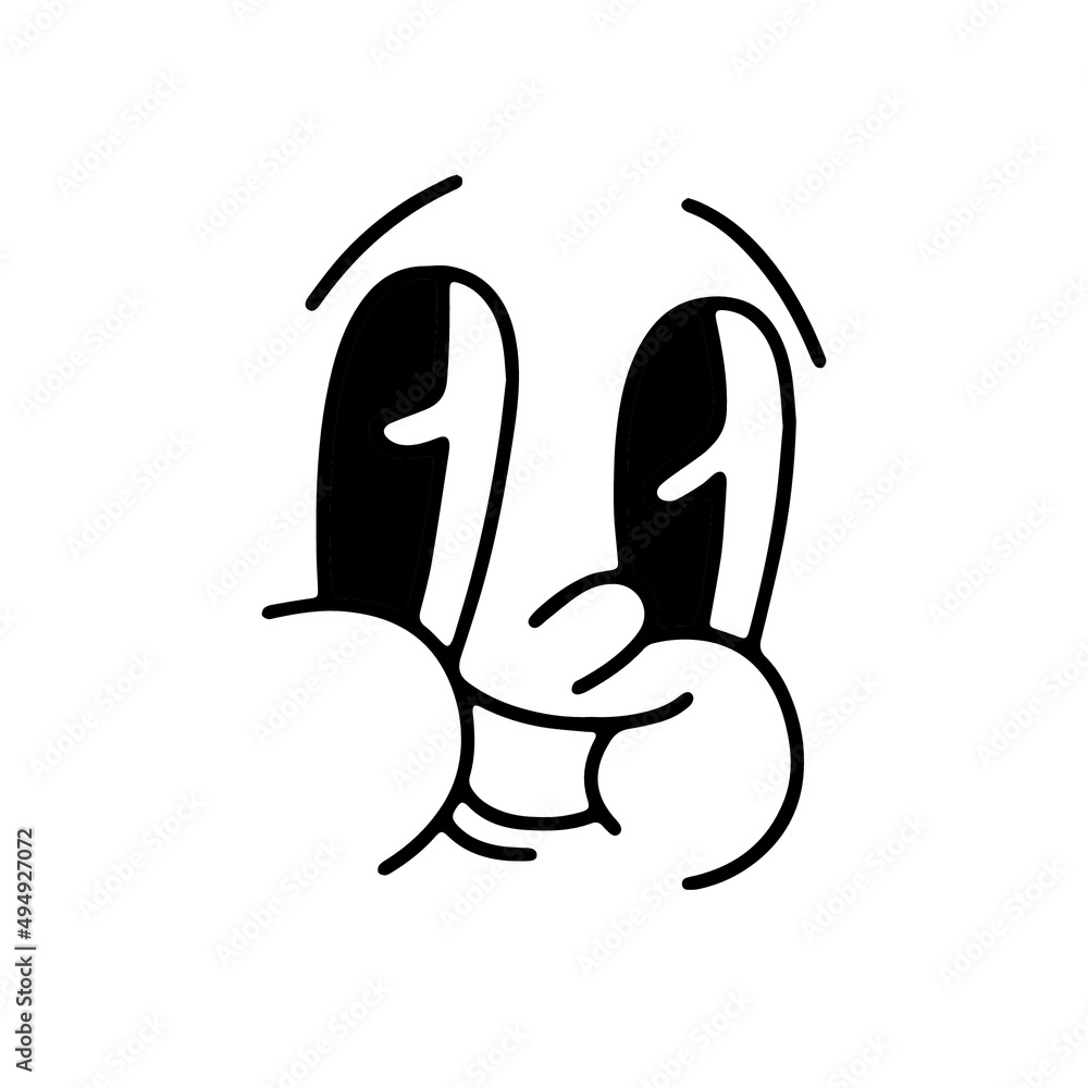 old cartoon mascot character elements. different clipart, faces, limbs ...