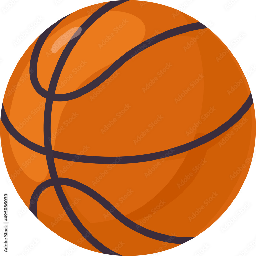 Basketball Ball Cartoon Illustration Stock Vector | Adobe Stock