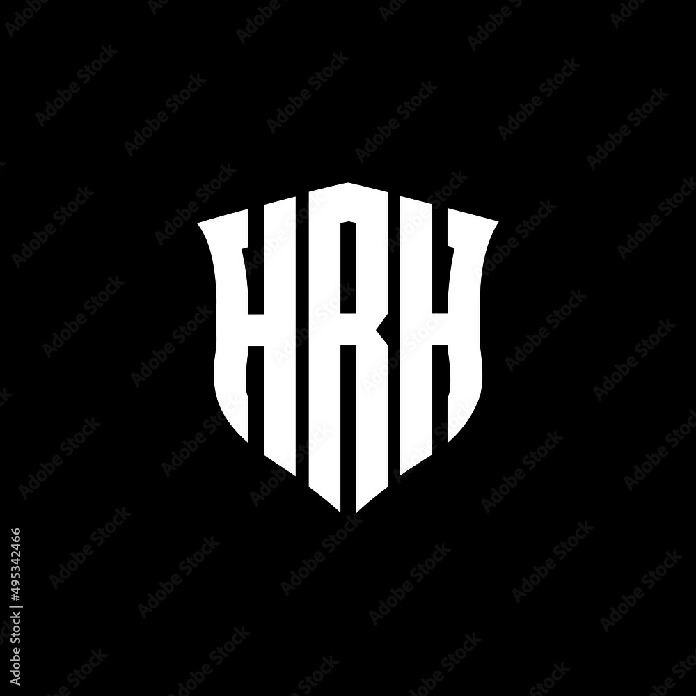 HRH letter logo design with black background in illustrator, vector ...