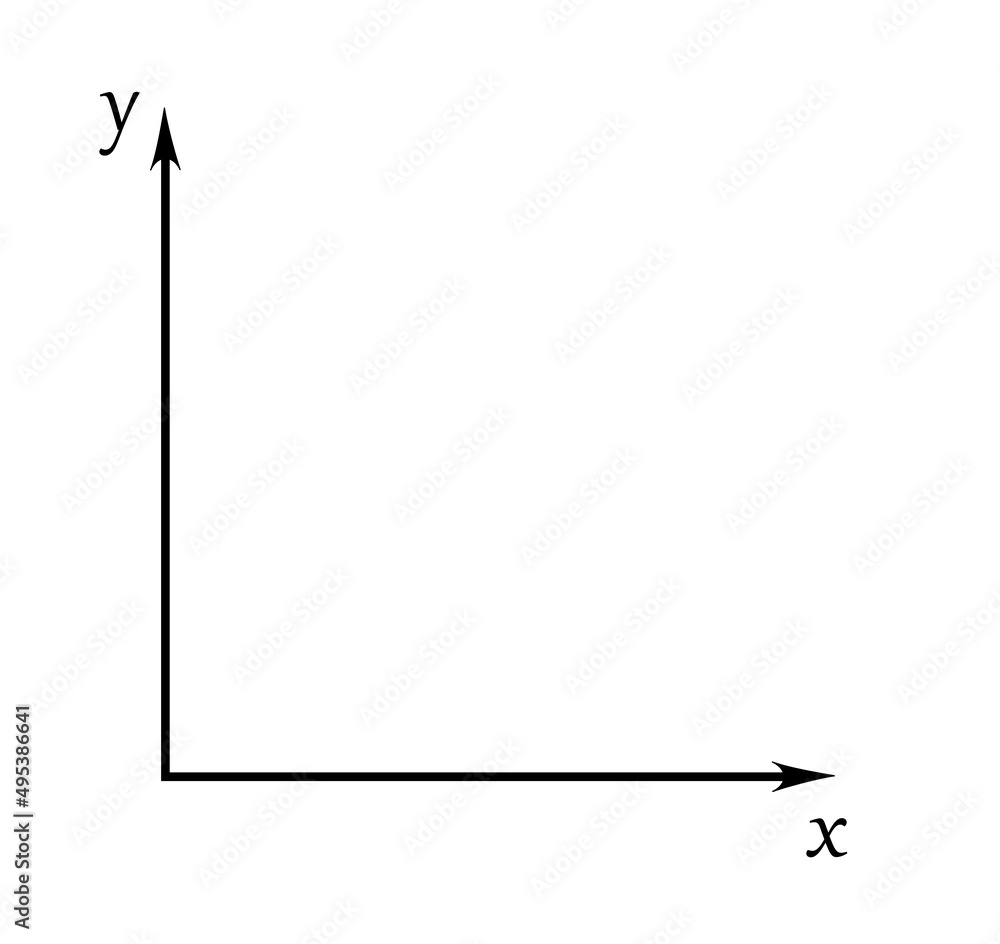 เวกเตอร์ Stock Cartesian coordinate system. vector illustration ...
