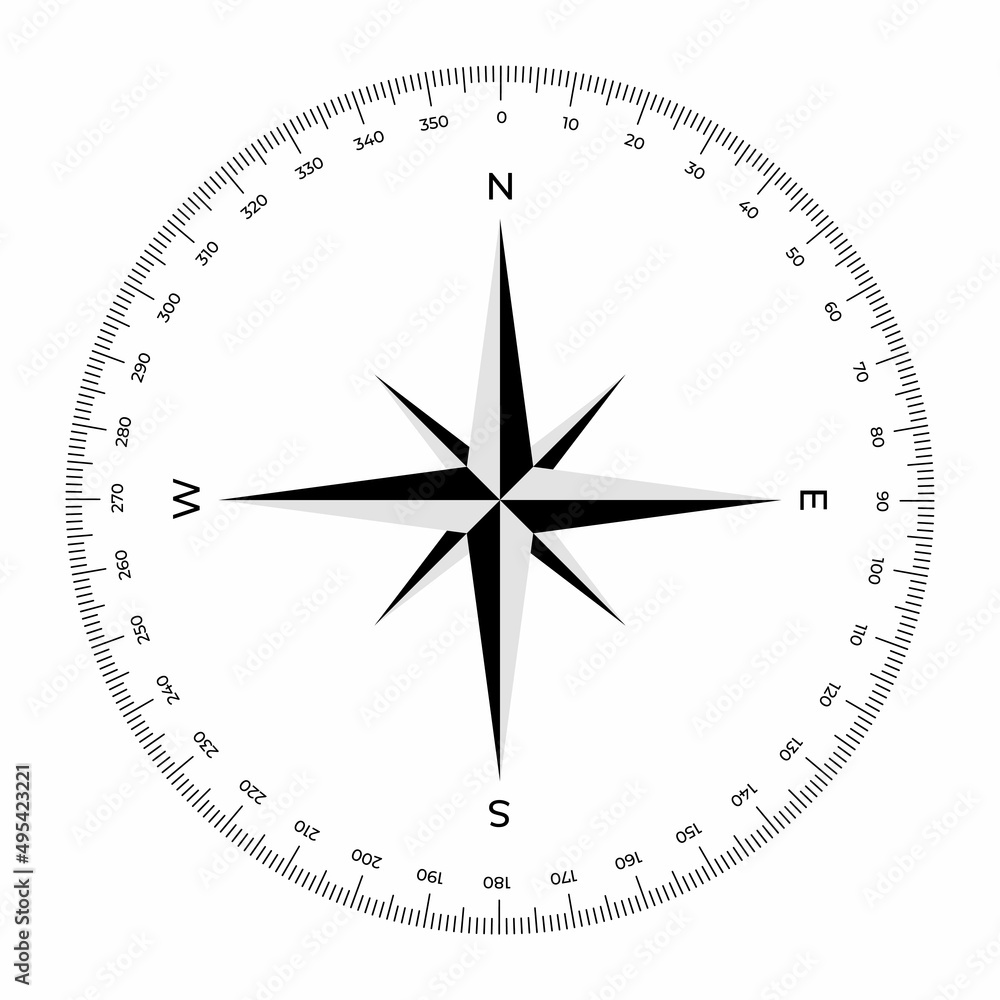 Image vectorielle Stock Vector illustration compass face scale isolated ...