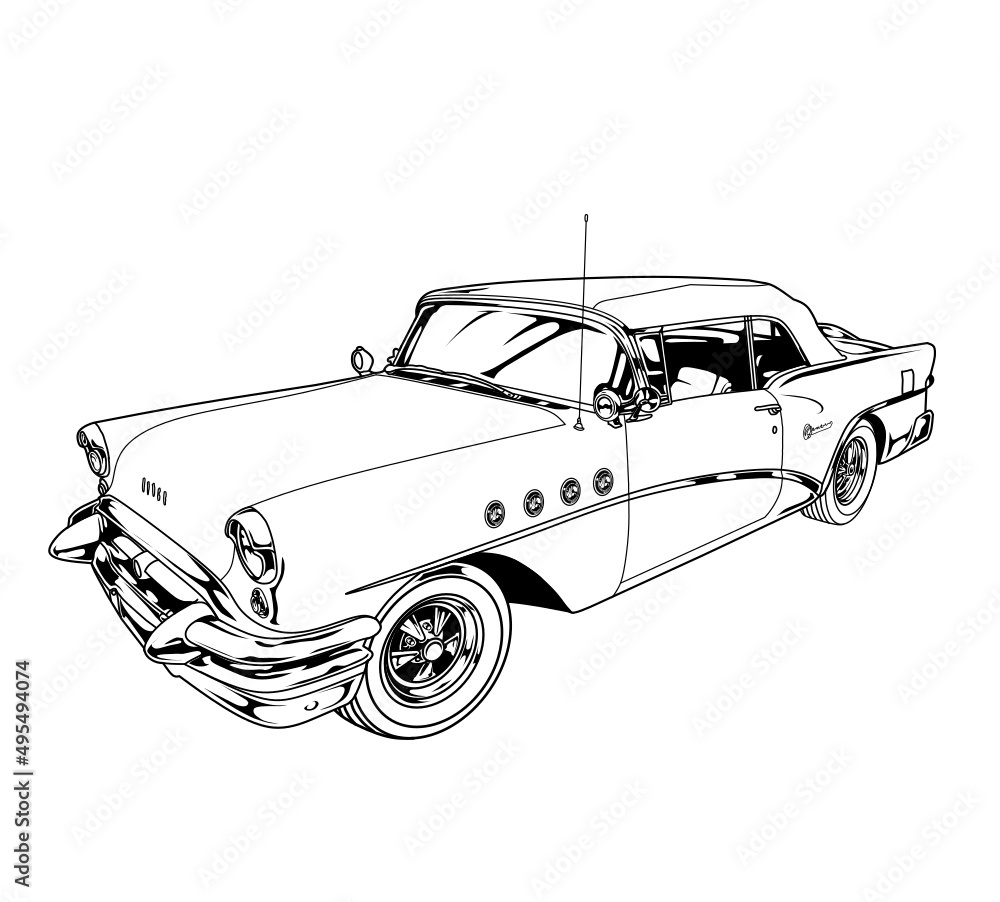 vintage low rider style flare car Stock Vector | Adobe Stock