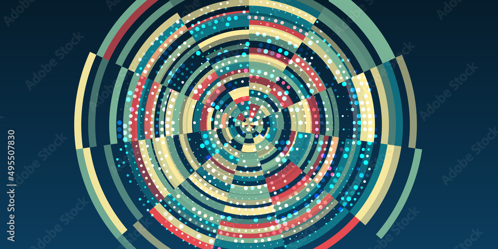 Visualization of large amounts of data in the form of circles. File structuring. Data algorithms ...