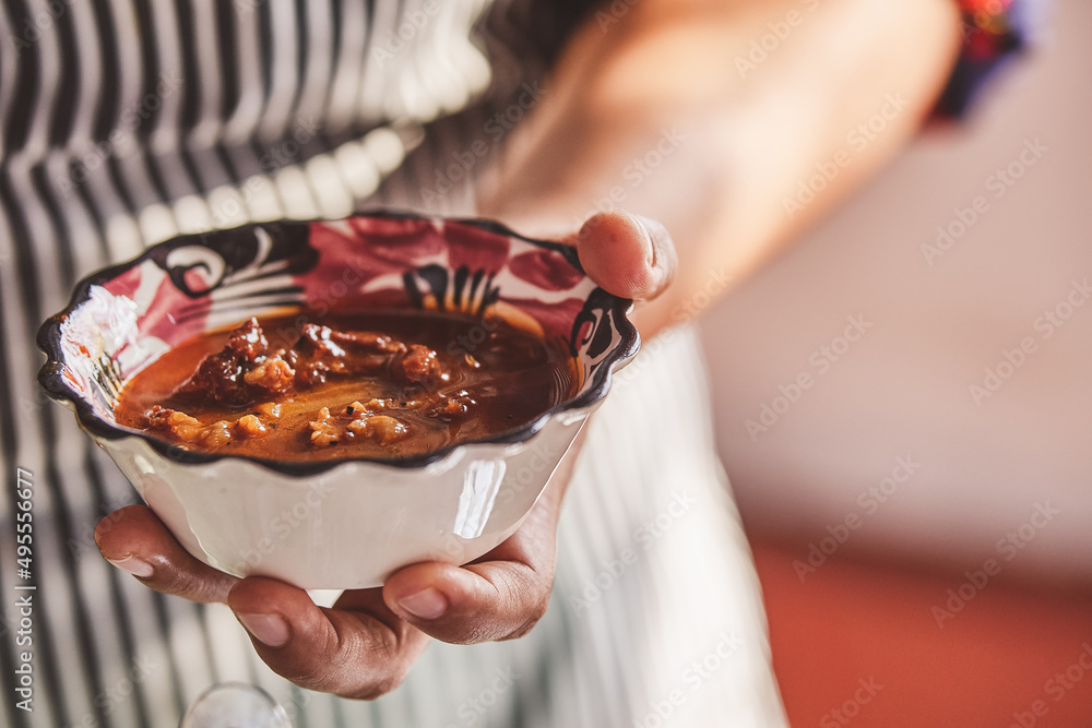 Mole Amarillo de Retazo Oreado, traditional Oaxacan food. Homestyle ...