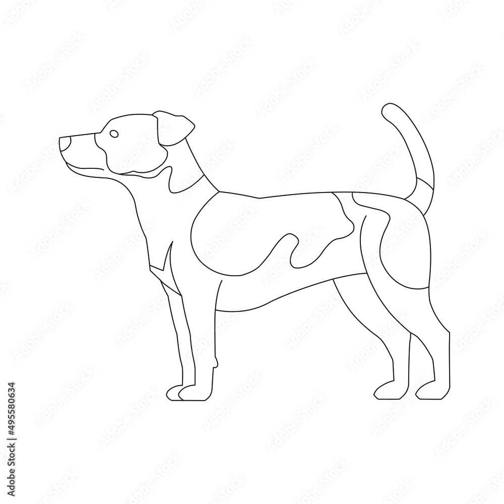 Cute puppy dog outline coloring page for kids animal coloring page ...