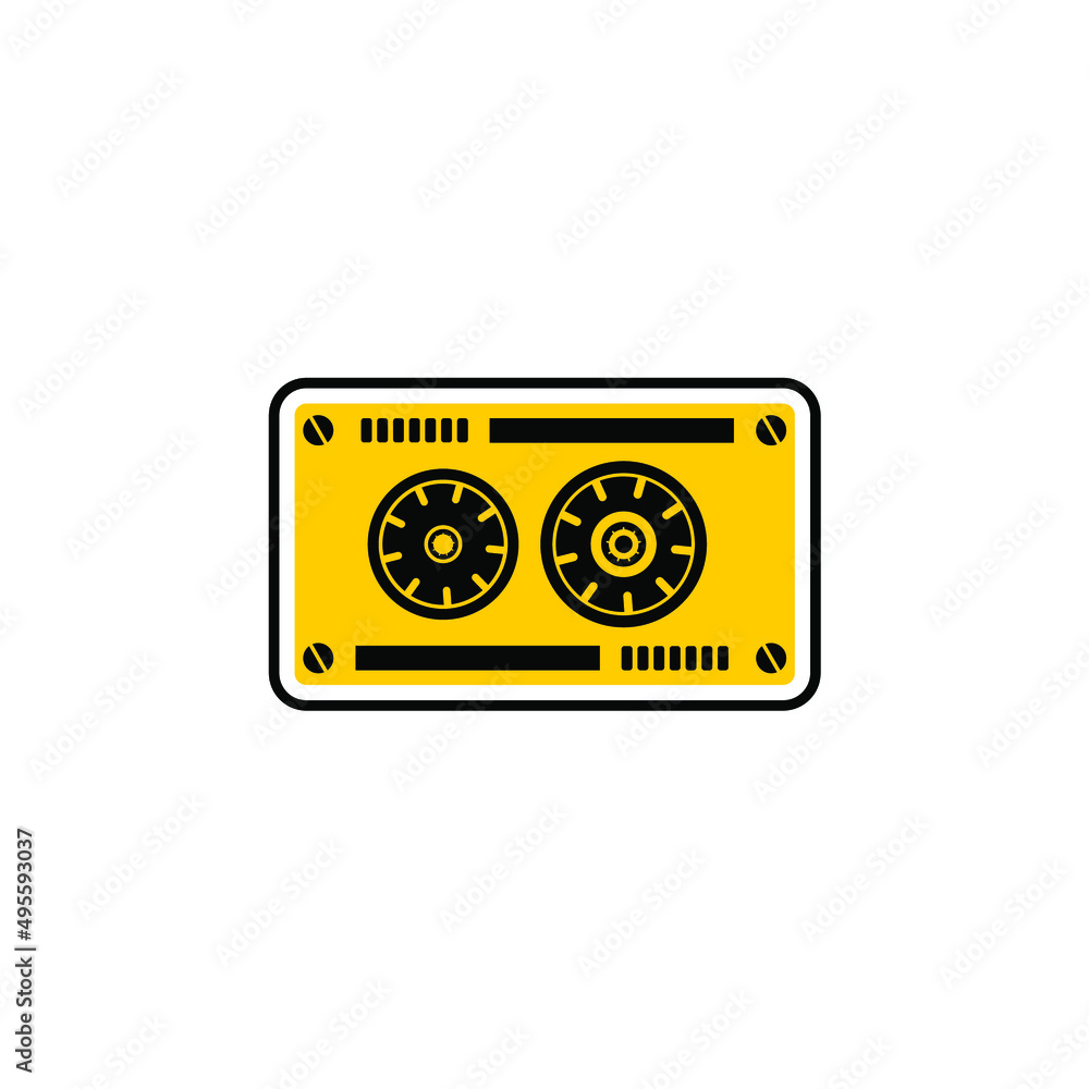 Cassette vector illustration, suitable for symbols, logos, icons ...