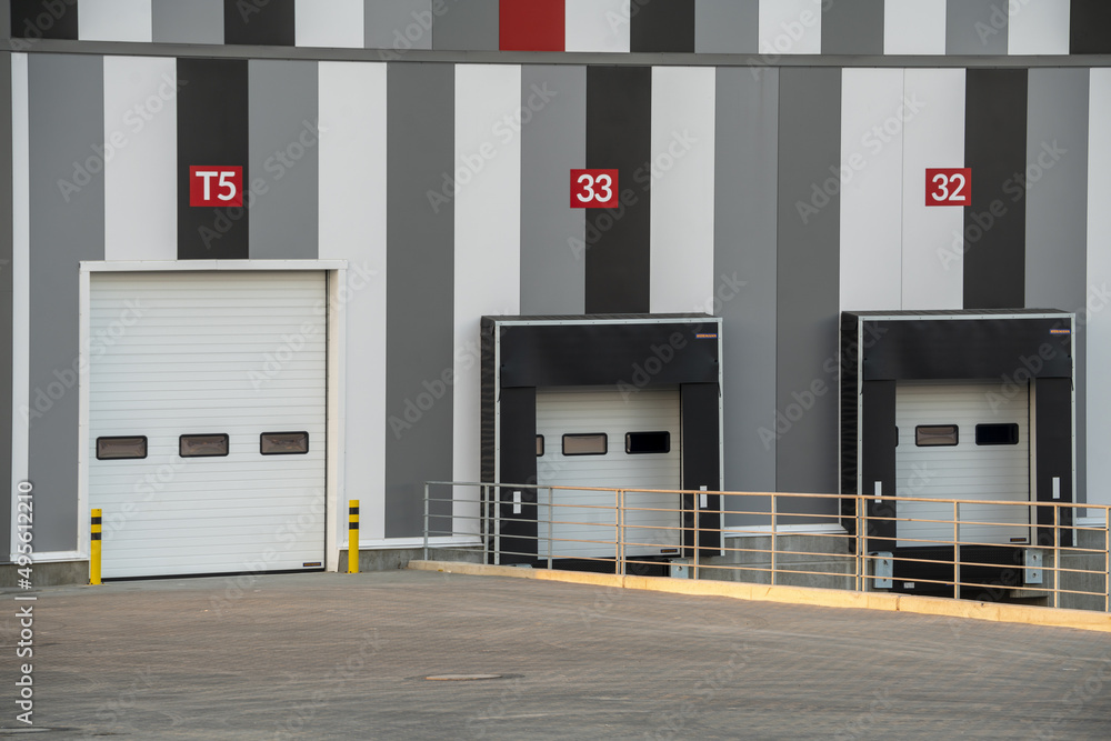 Docking stations in the modern warehouse Stock Photo | Adobe Stock
