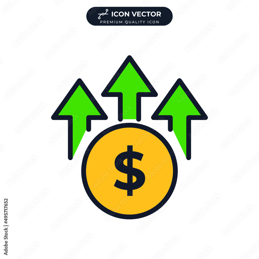 Financial growth. profit icon symbol template for graphic and web ...