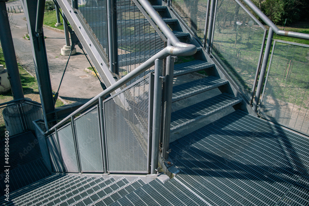 staircase architecture: particular external double flight staircase ...