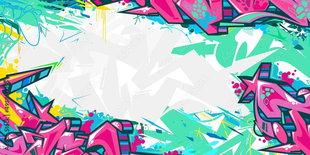 Vector de Stock Abstract Urban Street Art Graffiti Style Vector ...