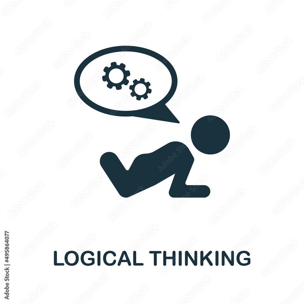 Logical Thinking icon. Monochrome simple Logical Thinking icon for ...
