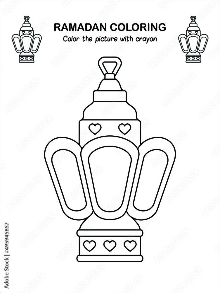 Printable Islamic month Ramadan Children Coloring book page, Ramadan ...