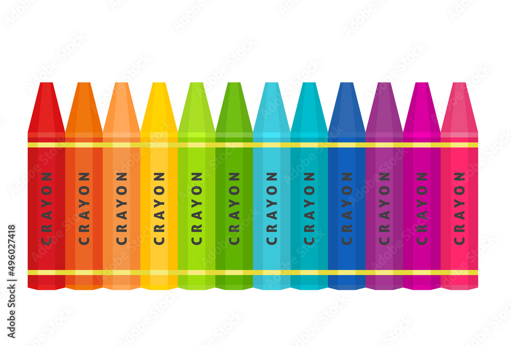 Animated Colorful Crayon Set Cartoon Icon Clipart for Back to School ...