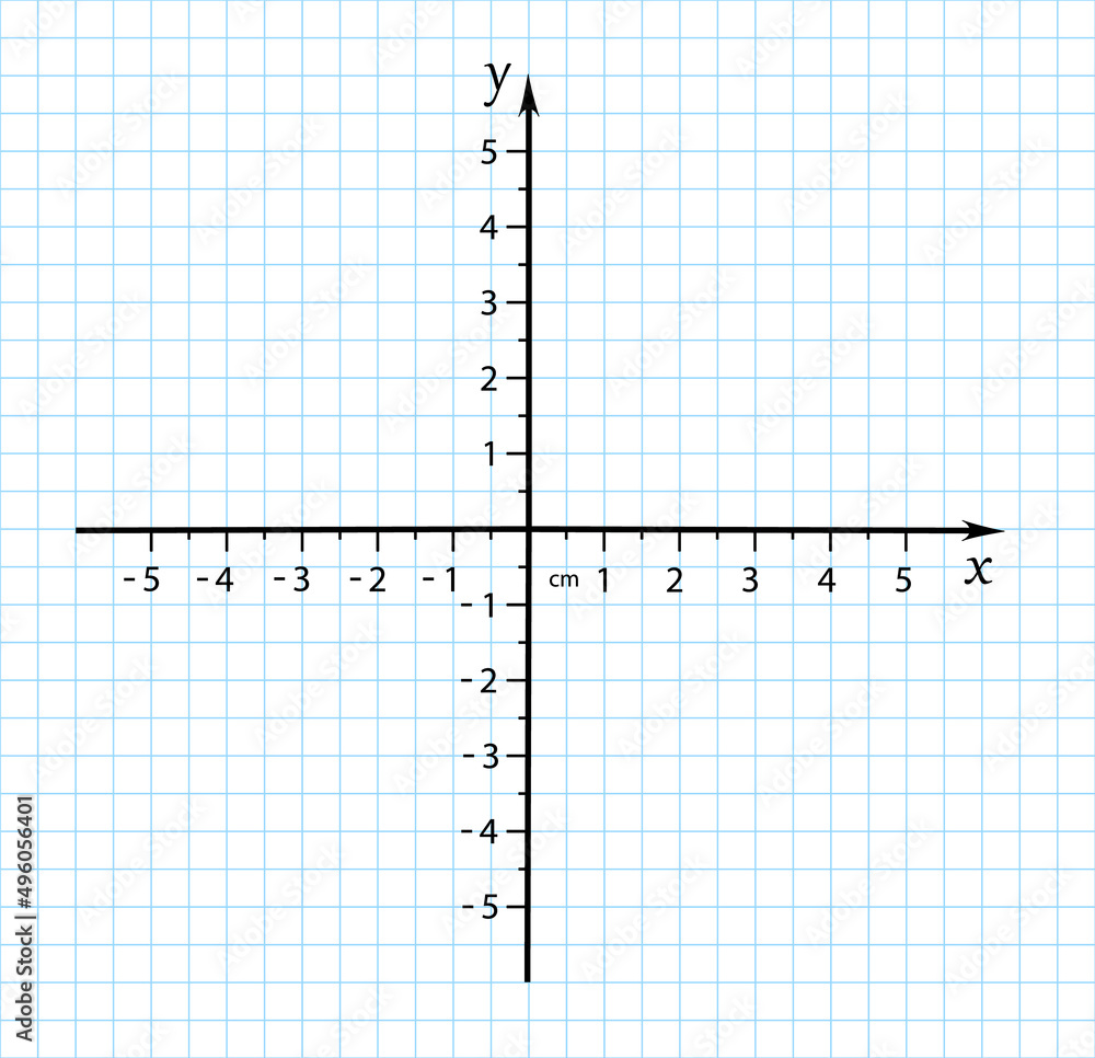 Trigonometrical system of coordinates on graph paper. vector ...