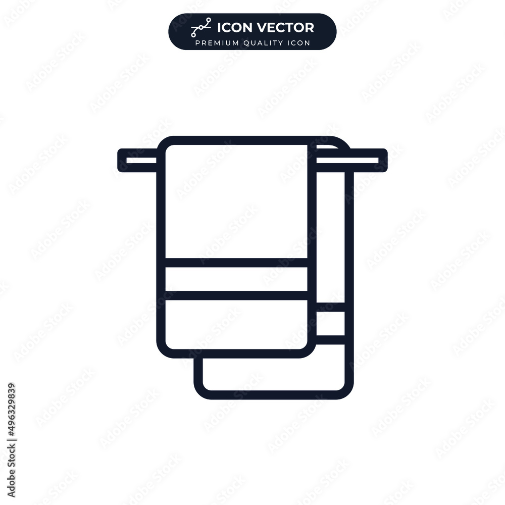 towel icon symbol template for graphic and web design collection logo ...