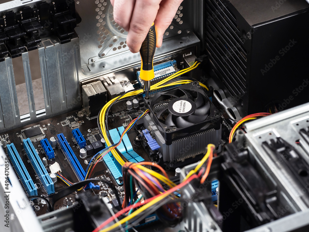 Installation of ventilation on the processor cooling system. Repair of computers, assembling a ...