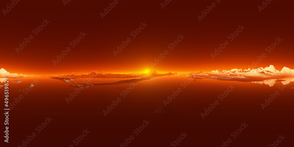 Stock-Illustration „360 degree equirectangular projection. Titan, the ...